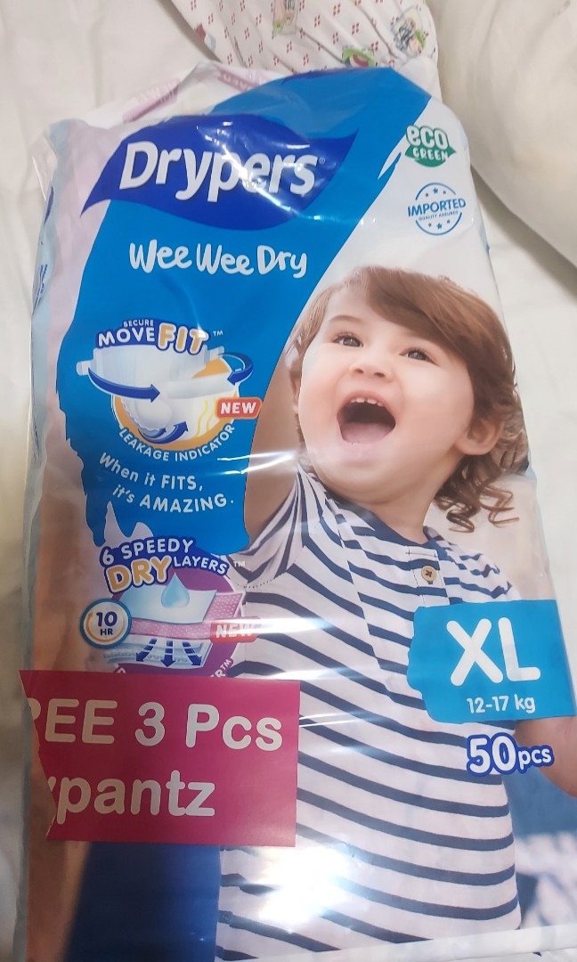 Drypers XL (OPENED) 45 pieces for $10, Babies & Kids, Bathing ...
