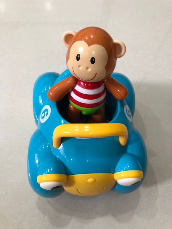 ELC Monty Monkey and His Motor Car, Babies & Kids, Infant Playtime on ...