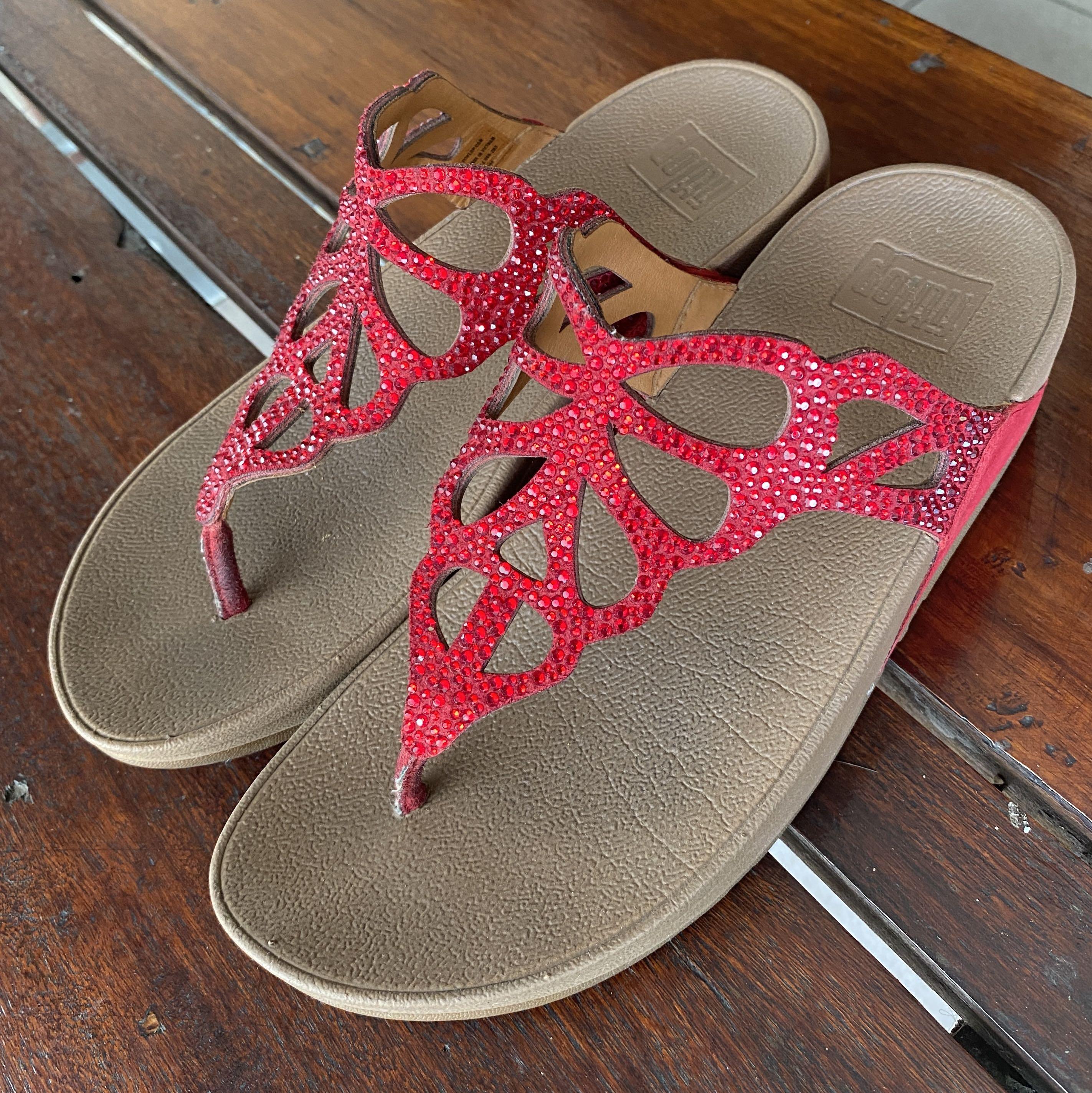 Fitflop Sandal Authentic : Red / Sepatu Sendal Fitflop Original : Merah ...