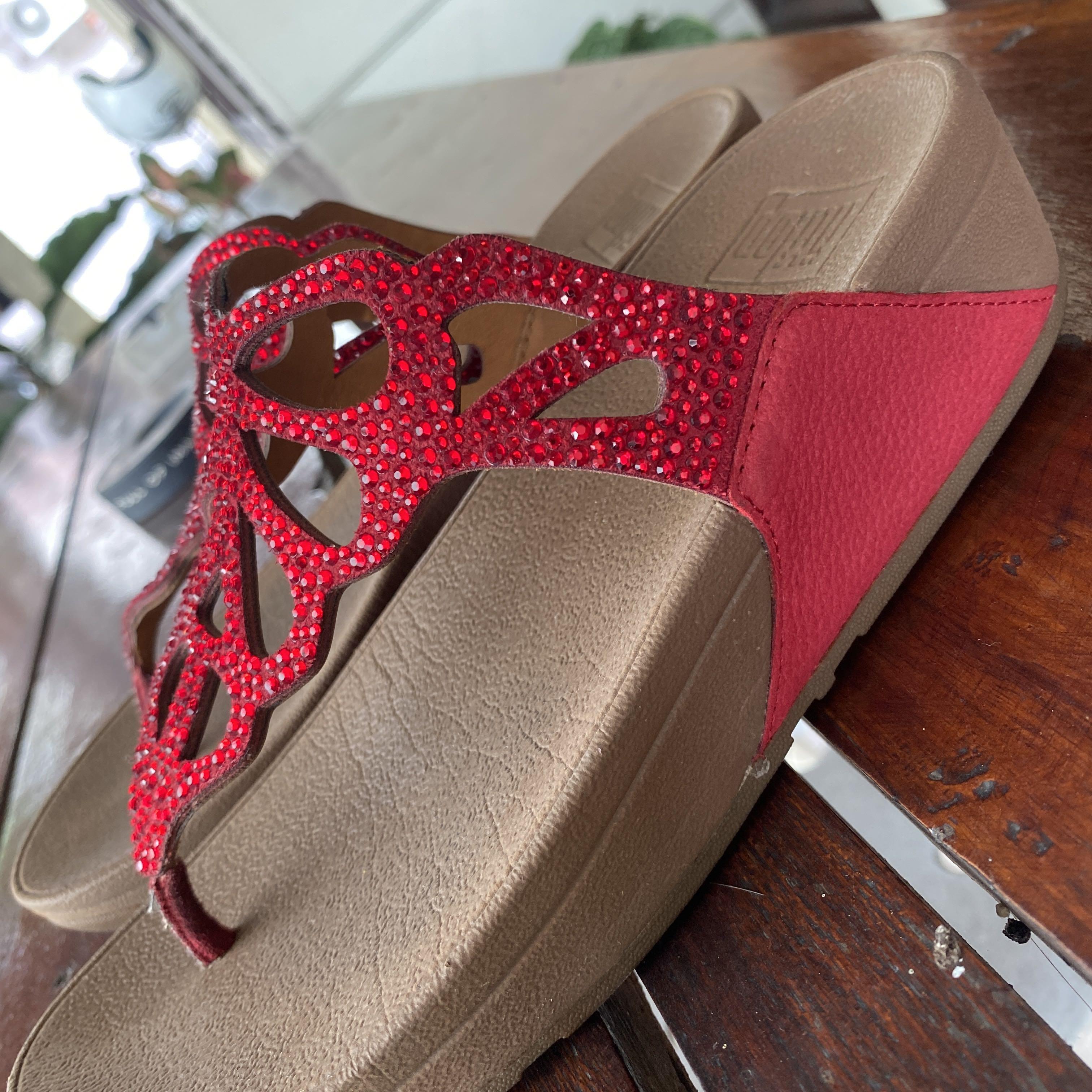 Fitflop Sandal Authentic : Red / Sepatu Sendal Fitflop Original : Merah ...