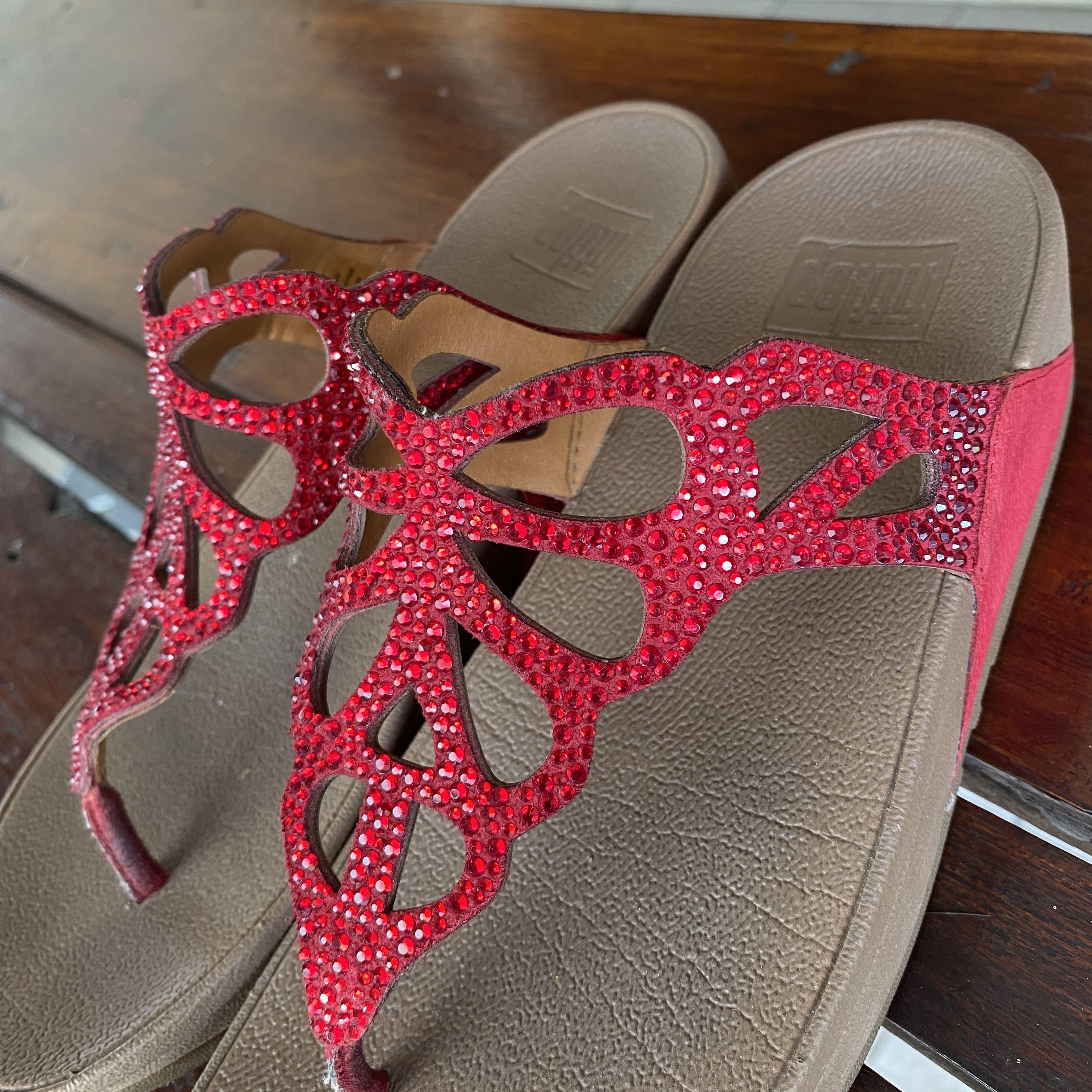 Fitflop Sandal Authentic : Red / Sepatu Sendal Fitflop Original : Merah ...