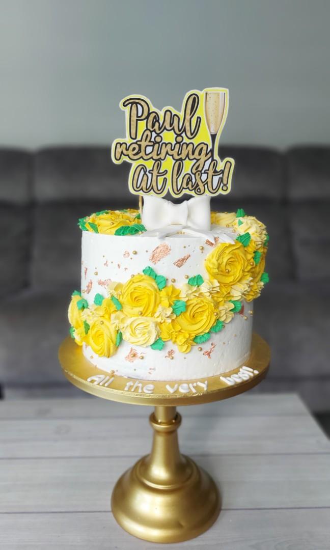 Flowery birthday cakes, Food & Drinks, Homemade Bakes on Carousell