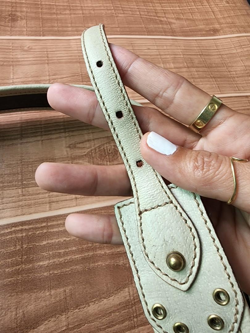 GUCCI Monogram Cream Belt 80 -85cm, Women's Fashion, Watches ...