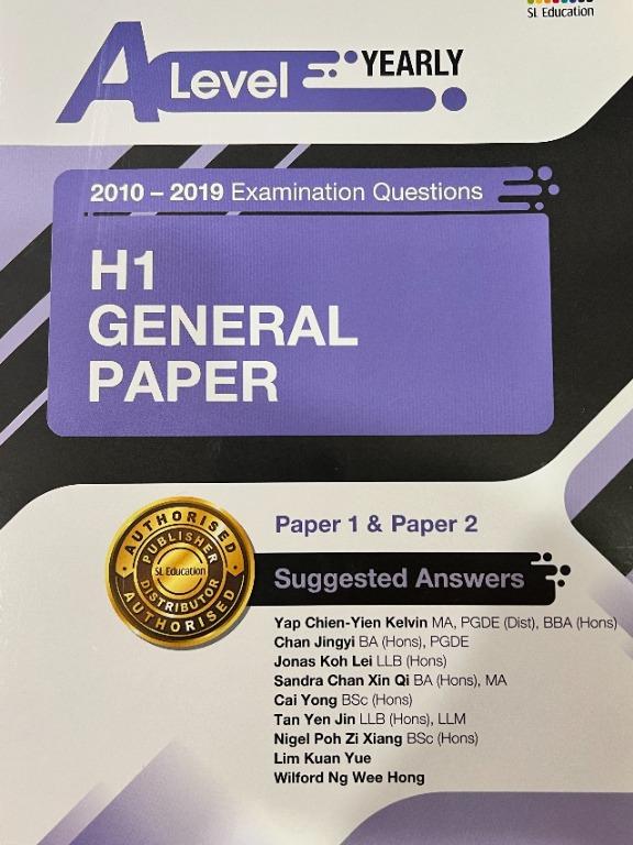 H1 General Paper TYS Paper 1 and Paper 2 with ans , Hobbies & Toys ...
