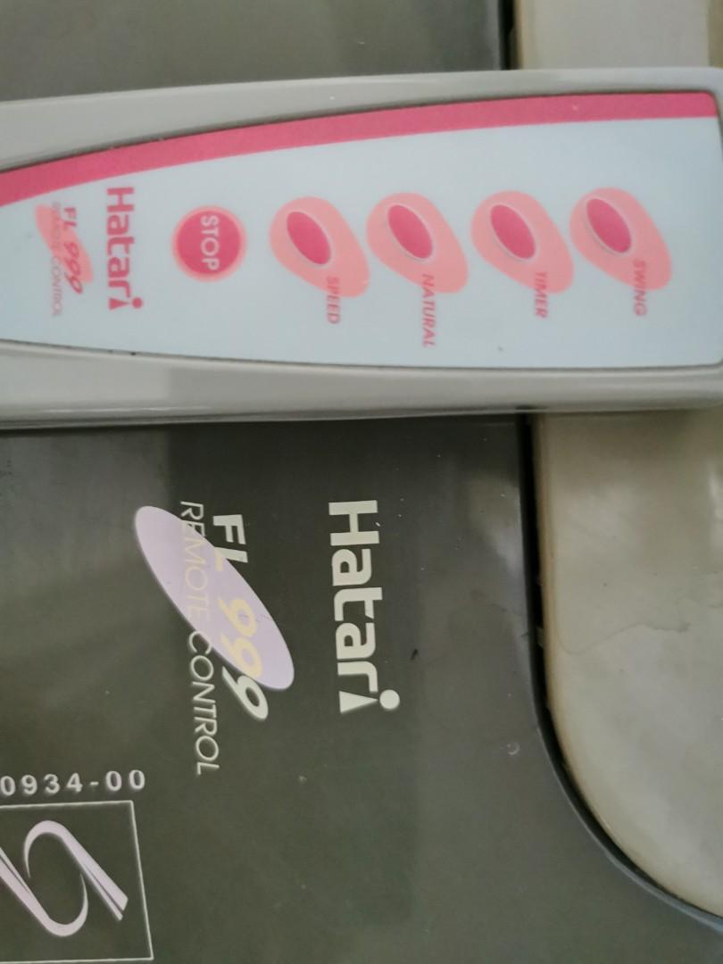 Hatari FL999 remote control standing fan, Furniture & Home Living ...