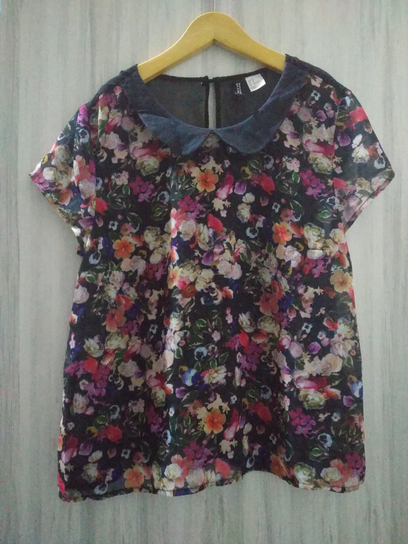 Free H&M Baju bunga transparan #MauSamsung, Fesyen Wanita, Pakaian ...