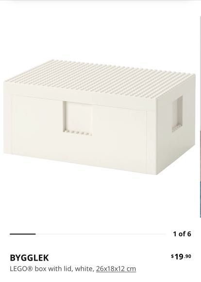 IKEA Lego box with lid, Hobbies & Toys, Toys & Games on Carousell