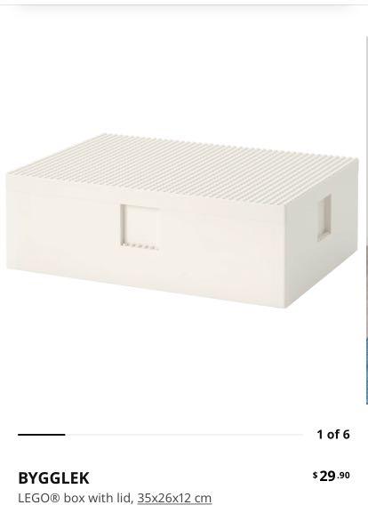 IKEA Lego box with lid, Hobbies & Toys, Toys & Games on Carousell