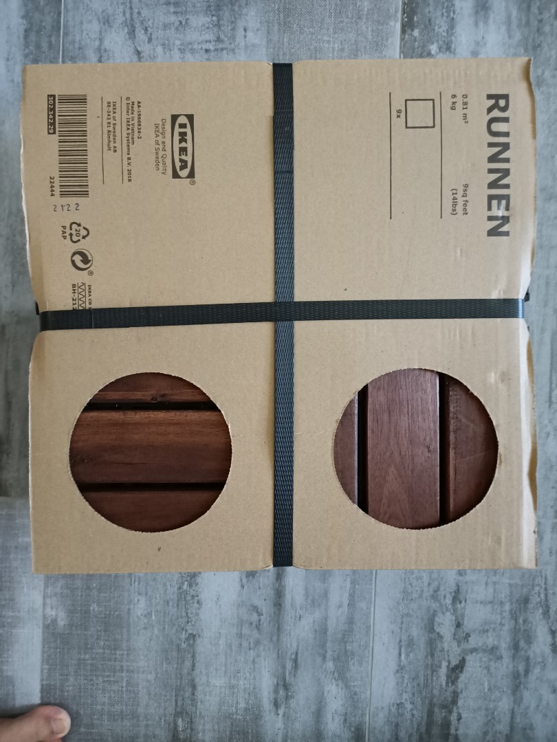 Ikea Runnen floor tiles, Furniture & Home Living, Outdoor Furniture on ...