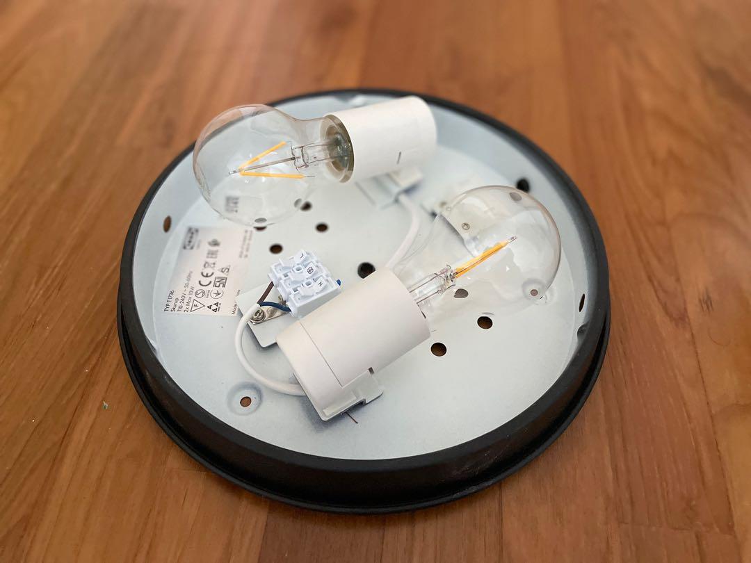 IKEA SKURUP Ceiling/wall lamp, Furniture & Home Living, Lighting & Fans ...