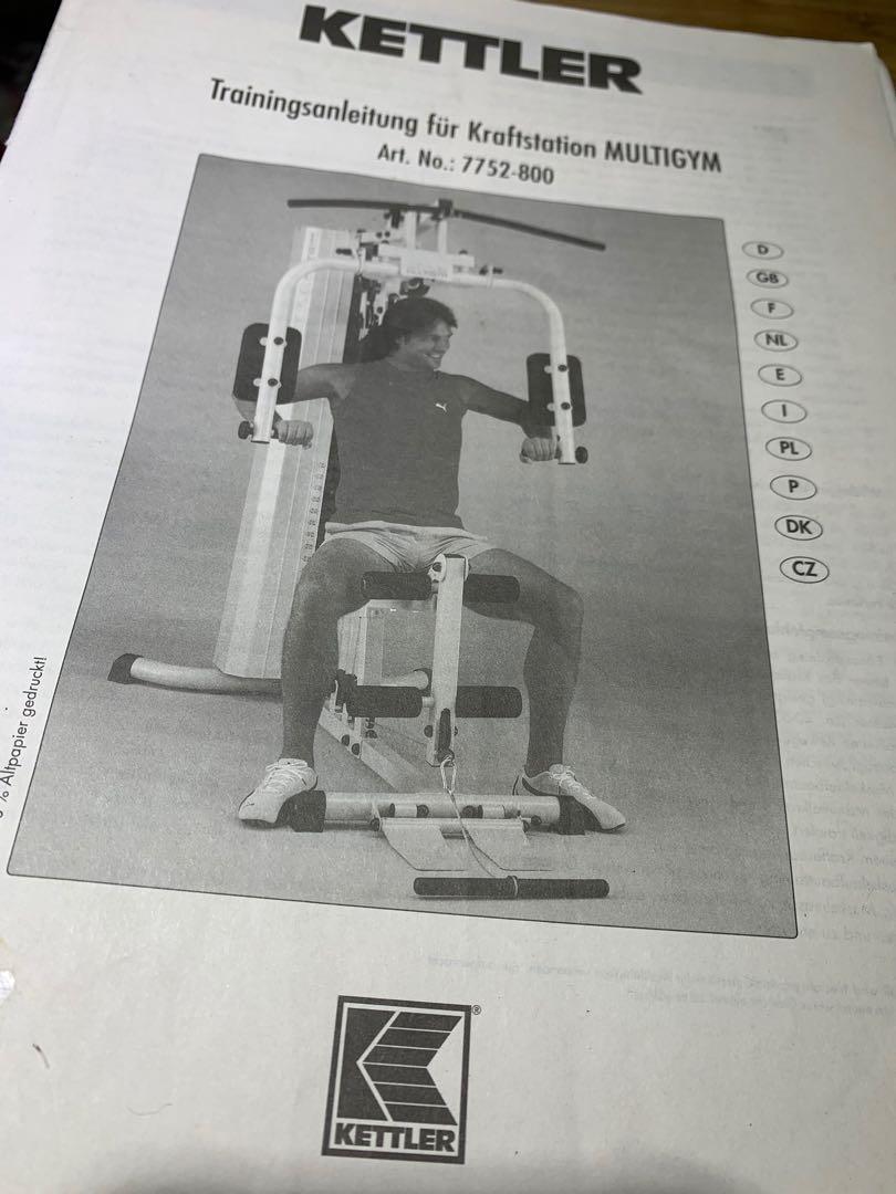 Kettler Multigym model: 7752-800, Sports Equipment, Exercise & Fitness ...