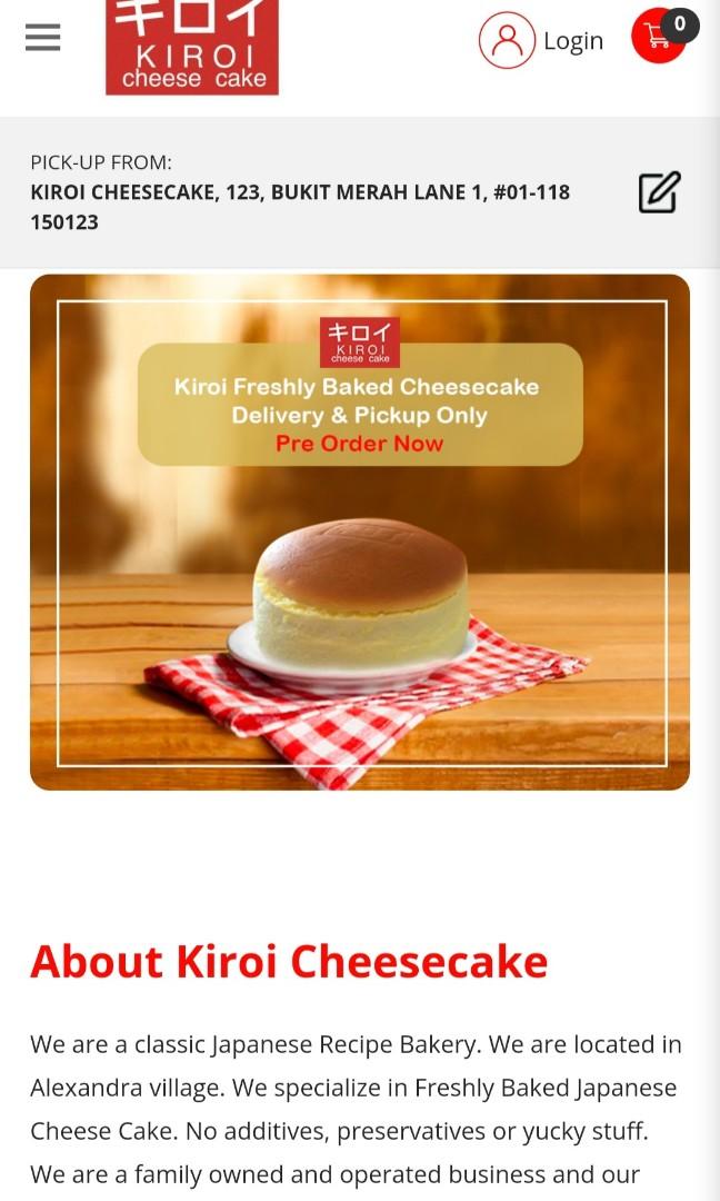 Kiroi Cheesecake (own pickup), Food & Drinks, Homemade Bakes on Carousell
