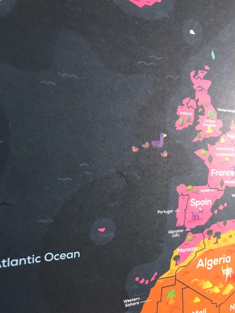 Kurzgesagt World Map & Starry Night Poster, Hobbies & Toys, Stationery ...