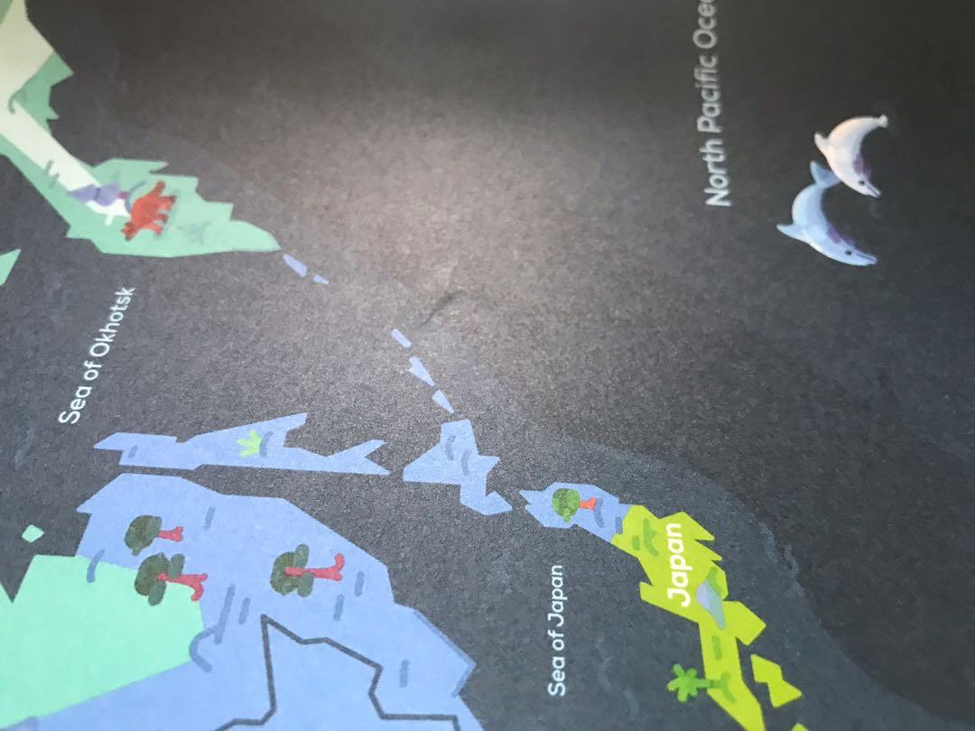 Kurzgesagt World Map & Starry Night Poster, Hobbies & Toys, Stationery ...