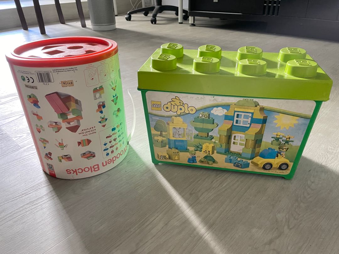 Lego Duplo and Wooden Blocks, Hobbies & Toys, Toys & Games on Carousell