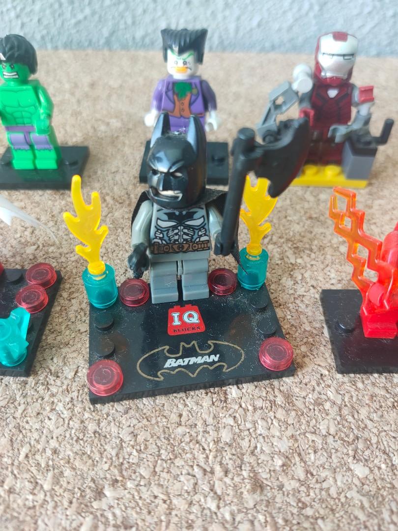LEGO IQ blocks superhero Batman Superman joker flash robin hulk ironman ...