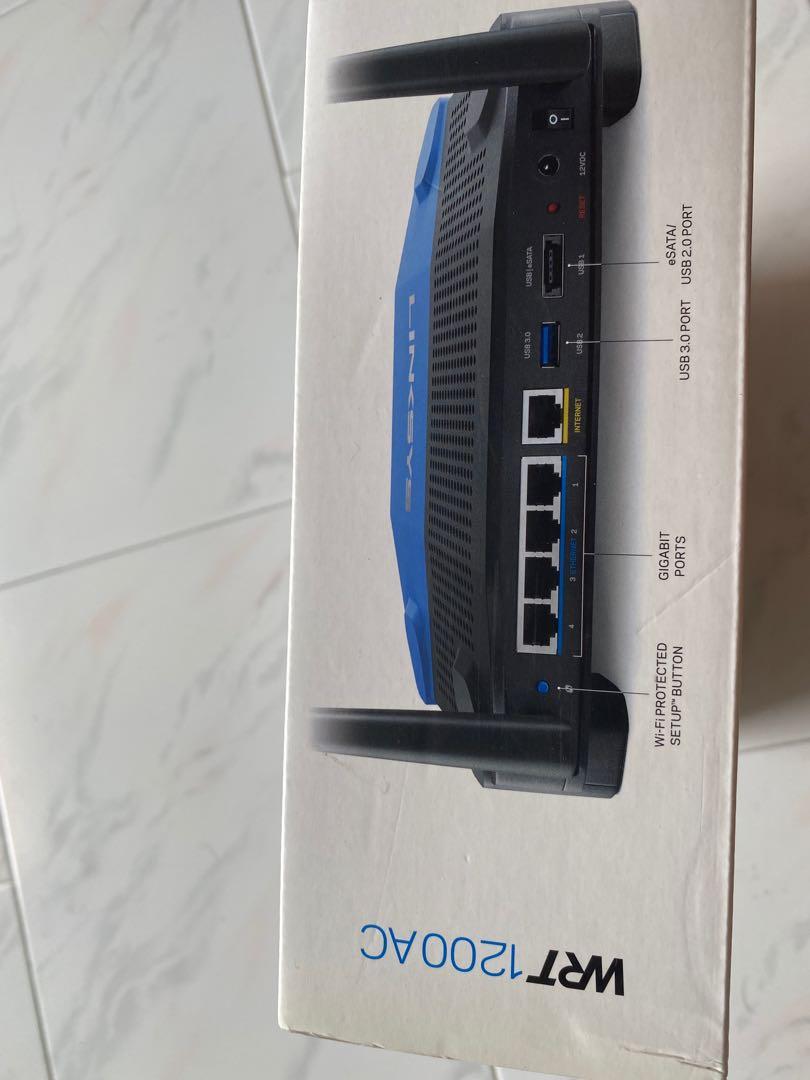Linksys WRT1200AC dual bank gigabit router, Computers & Tech, Parts ...