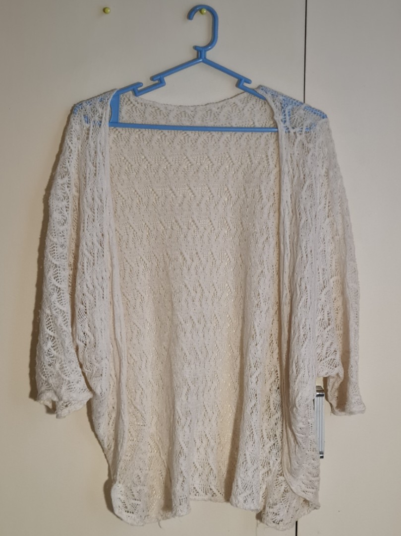 Loose Net Cardigan, Women's Fashion, Coats, Jackets and Outerwear on ...