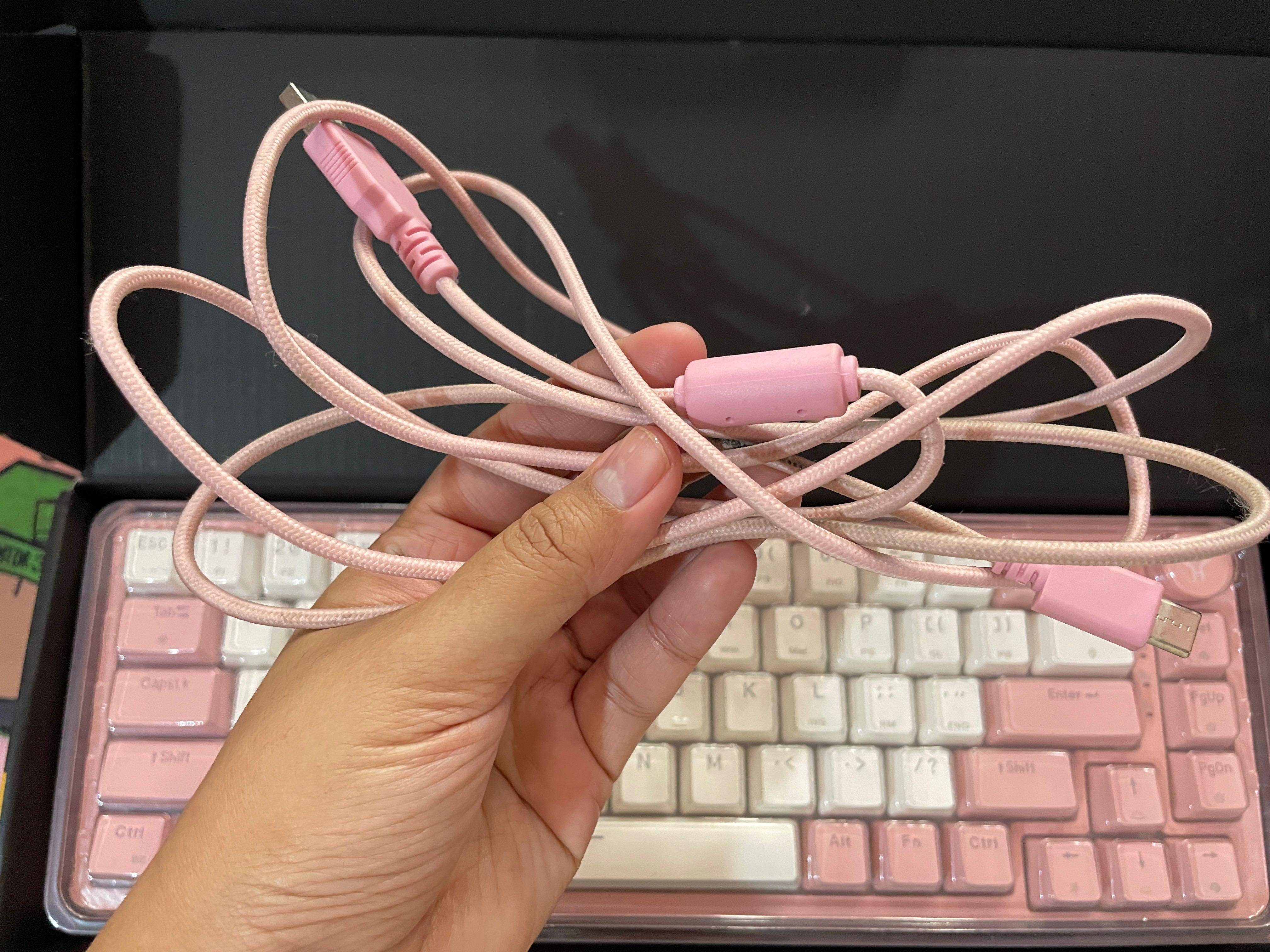 Lubed Rakk Pirah pink mechanical keyboard, Computers & Tech, Parts ...