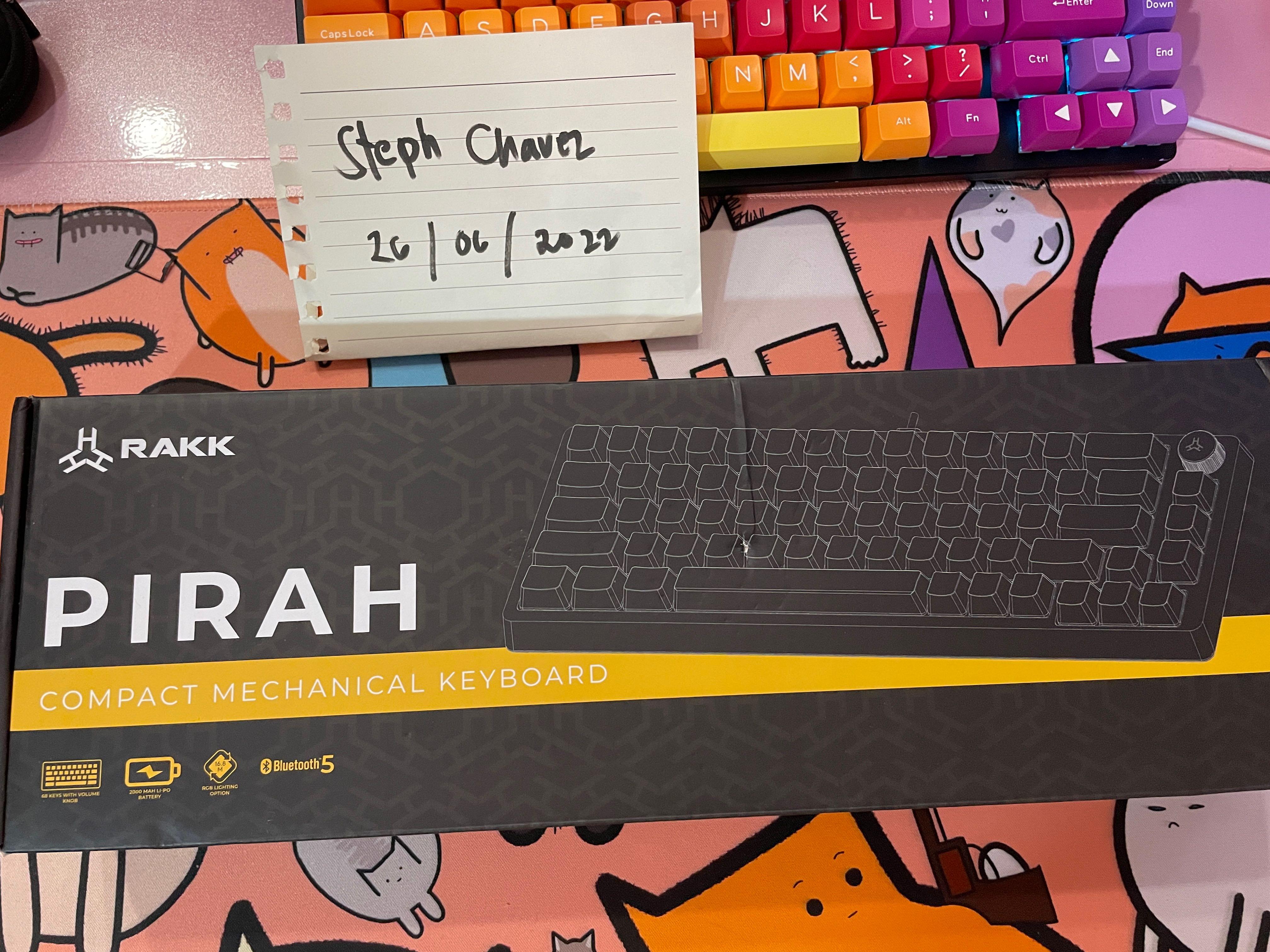 Lubed Rakk Pirah pink mechanical keyboard, Computers & Tech, Parts ...