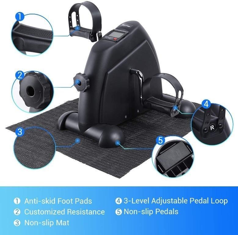 Mini Exercise Bike, Sportneer Under Desk Bike Pedal Exerciser Portable ...