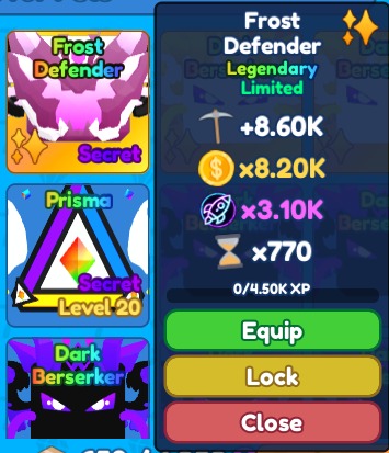 Mining Simulator 2 : Shiny Frost Defender (Rarest Secret in game ...