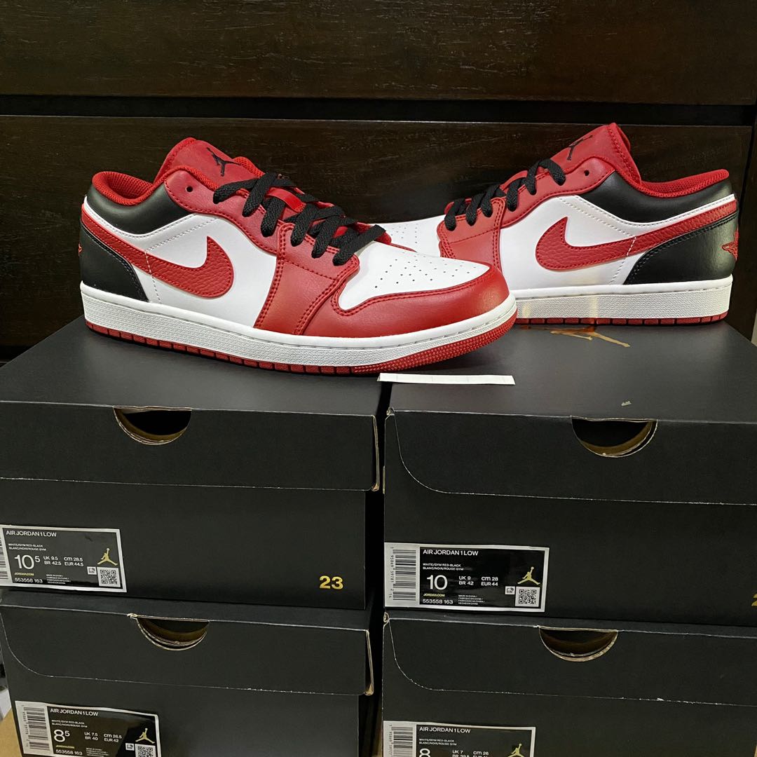 Nike air Jordan 1 lows reverse blacktoe, Men's Fashion, Footwear ...