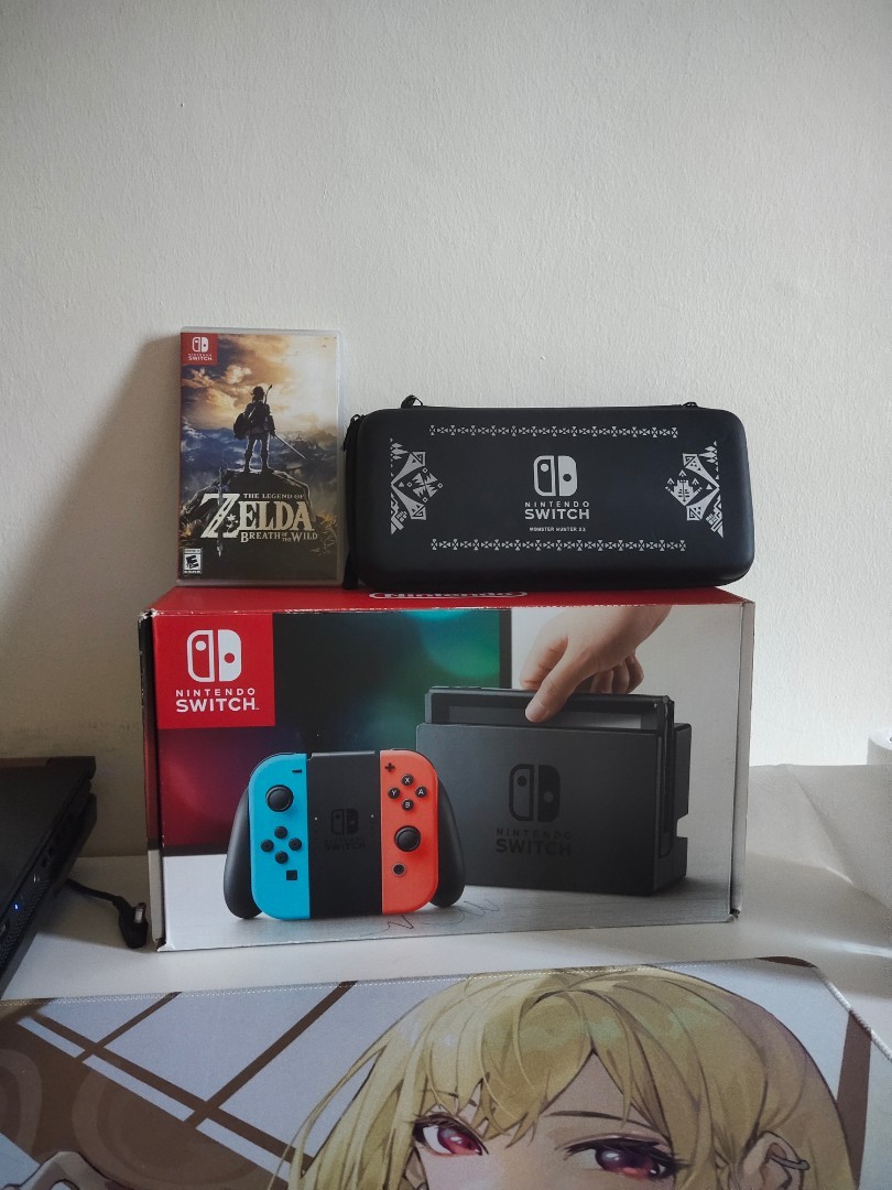 Nintendo switch v1 full set, Video Gaming, Video Game Consoles ...