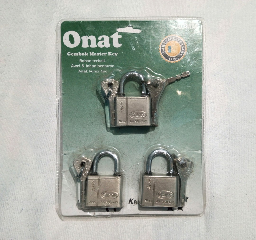 Onat gembok master key, Furniture & Home Living, Security & Locks ...