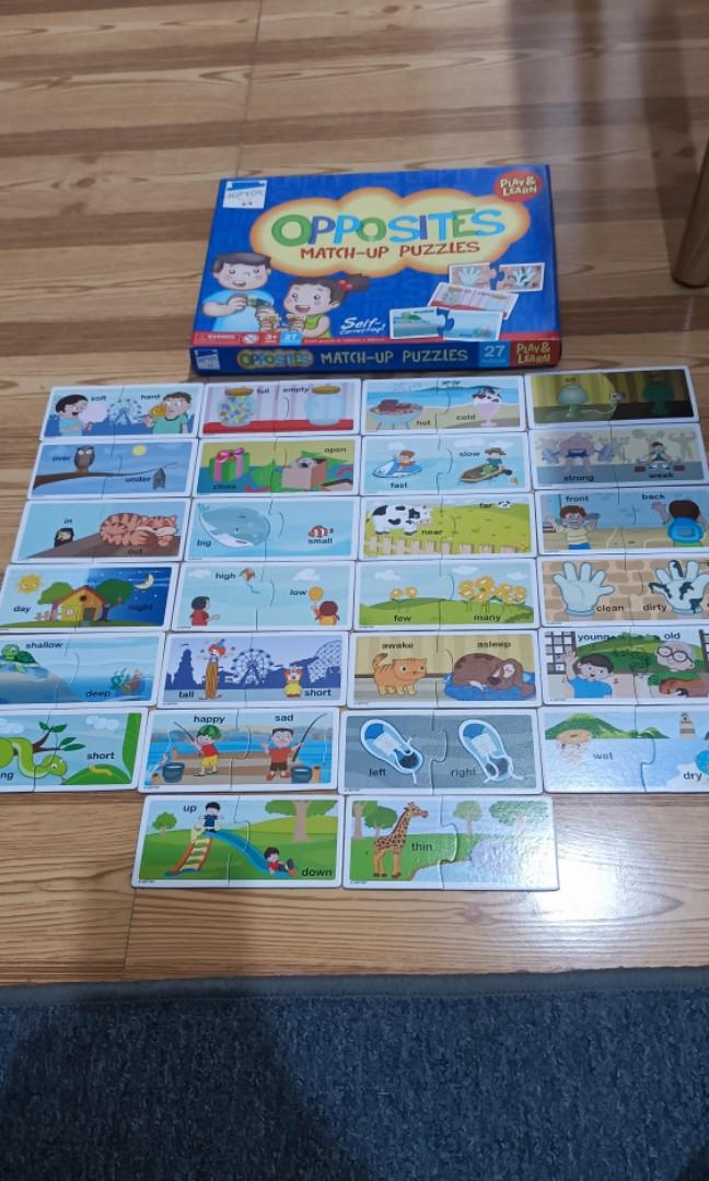 Opposites Match-up Puzzle, Hobbies & Toys, Toys & Games on Carousell