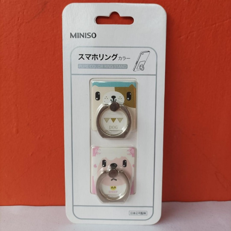 Original Miniso ring holder Bergambar for mobile phone, Telepon Seluler ...