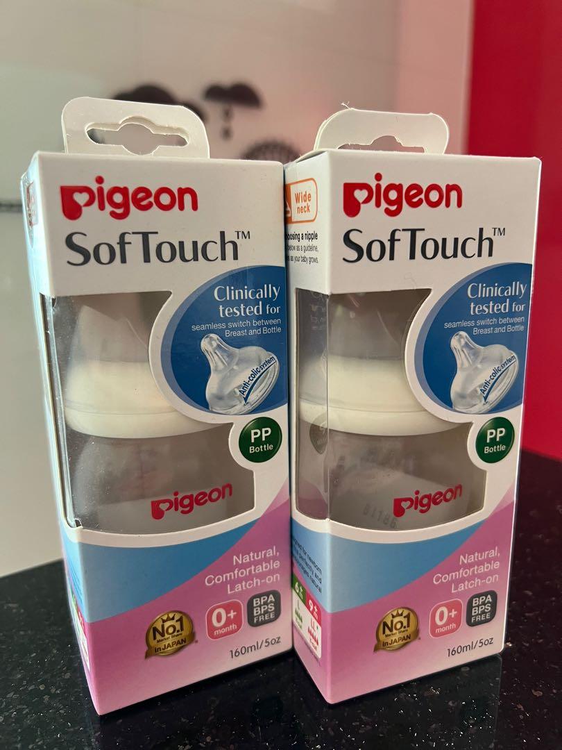 Pigeon wide neck 160ml milk bottle, Babies & Kids, Nursing & Feeding, Breastfeeding & Bottle ...