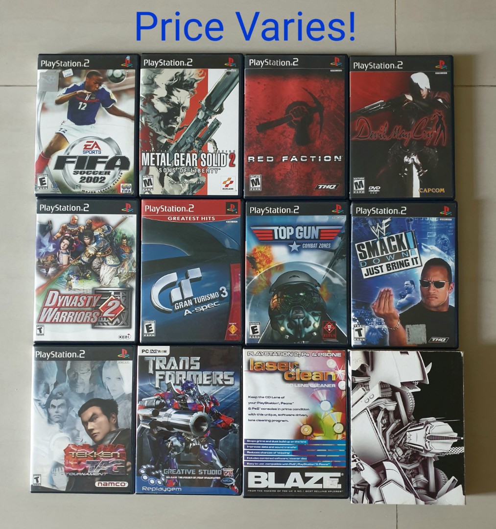 PS2, PlayStation 2, FIFA Soccer 2002, Metal Gear Sold 2-Sons Of Liberty ...