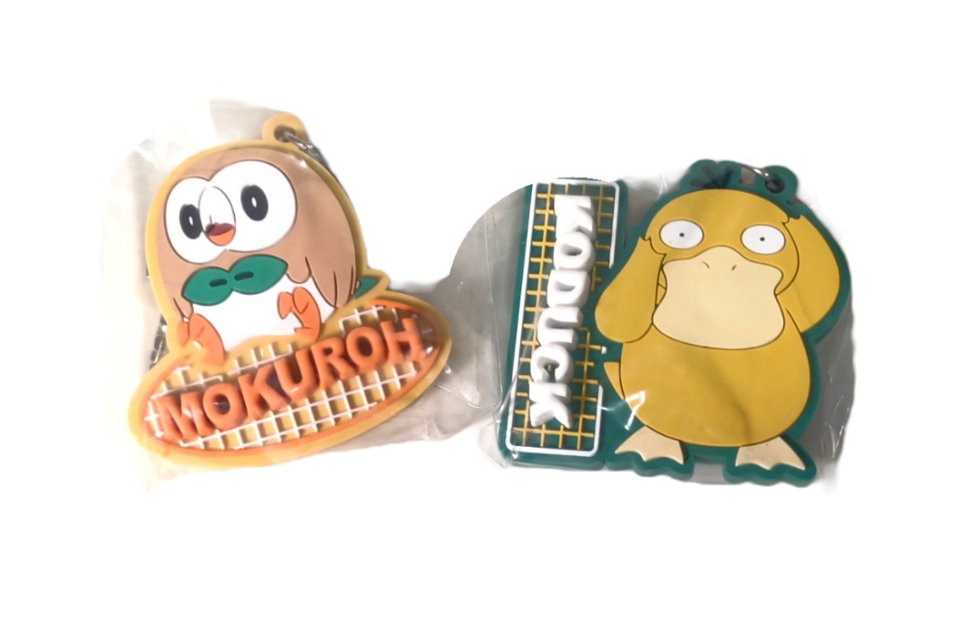 Pokemon Keychain (Psyduck and Rowlett), Hobbies & Toys, Memorabilia ...