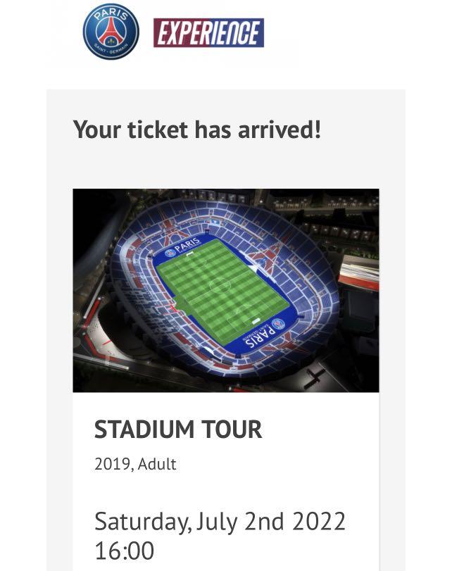 Paris Saint-Germain PSG Stadium Tour, Tickets & Vouchers, Event Tickets ...