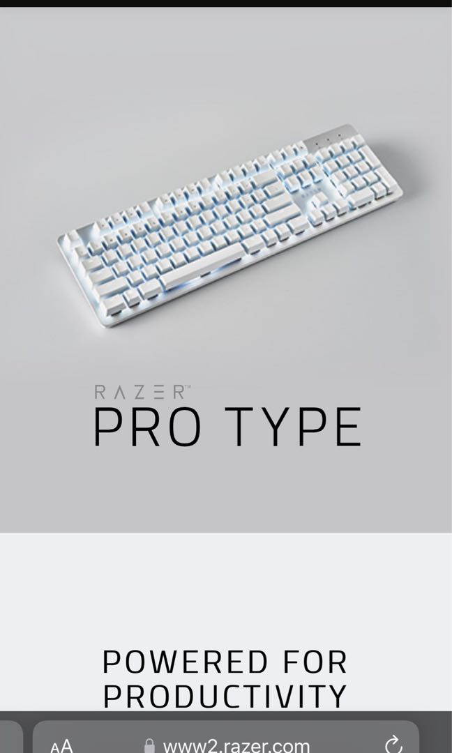 Razer Pro Type Wireless Mechanical Keyboard, Computers & Tech, Parts ...