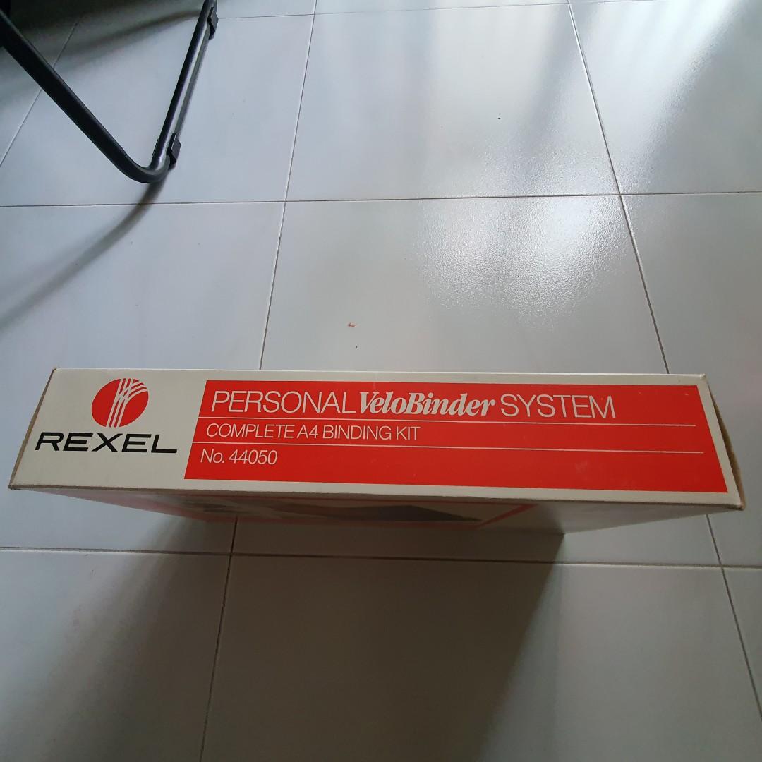 REXEL Brand. PERSONAL VeloBinder SYSTEM. COMPLETE A4 BINDING KIT ...