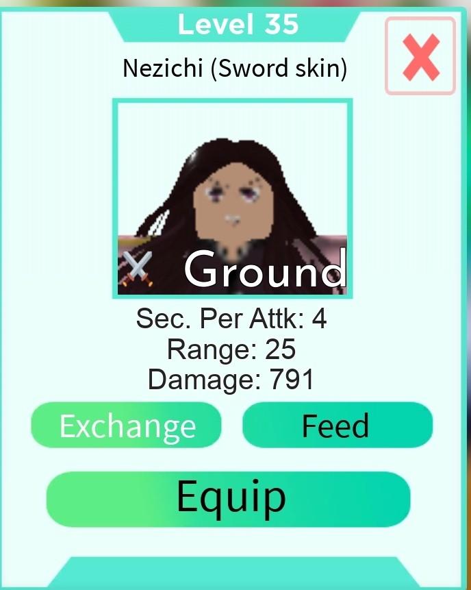 Roblox astd Nezichi (Sword skin), 興趣及遊戲, 玩具 & 遊戲類 - Carousell