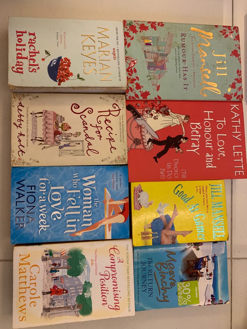 Romance chick flicks light-hearted Jill Mansell Marian Keyes Carole ...