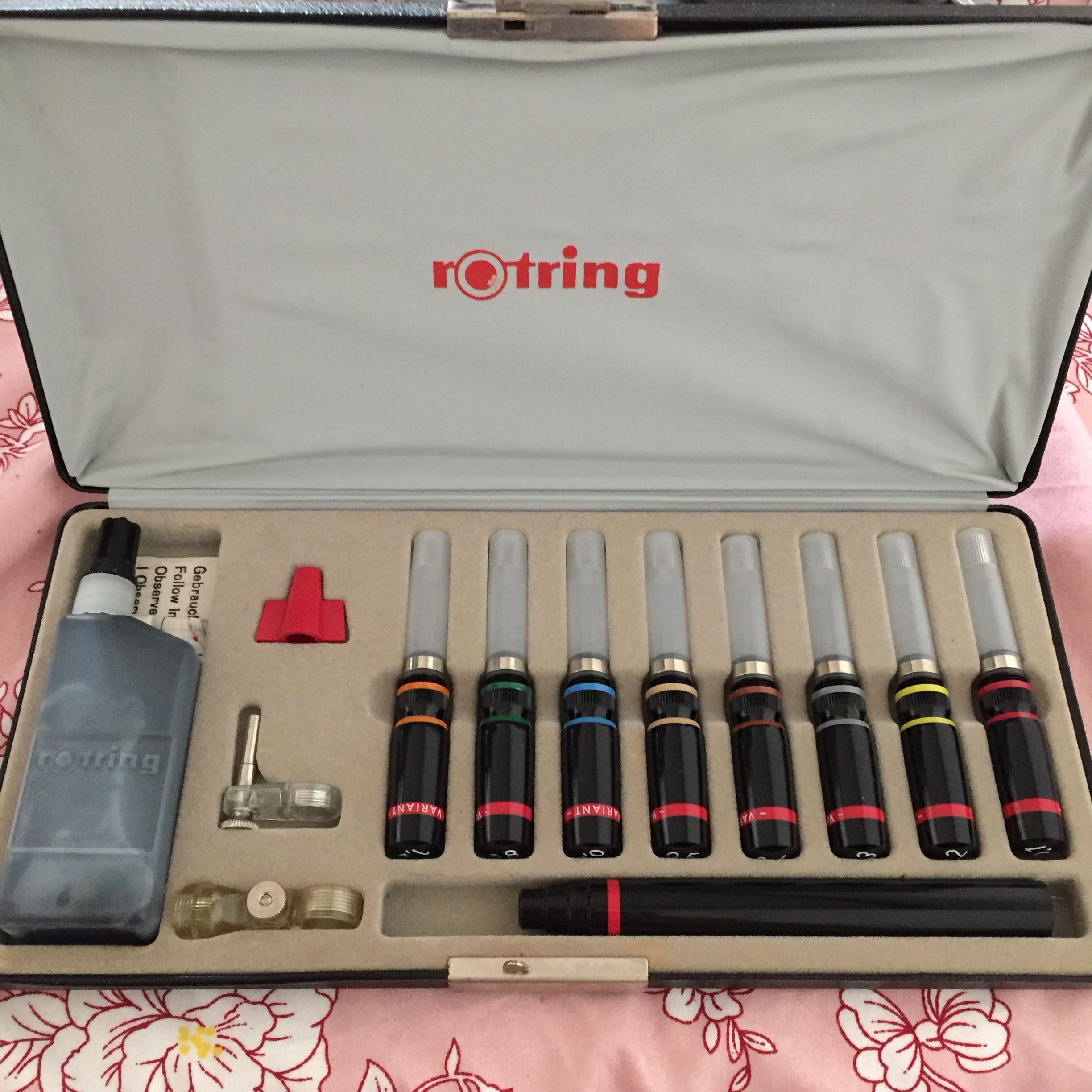 Vintage Rotring Variant 8 PCS Technical Drawing Pen Set With Ink UNUSED ...