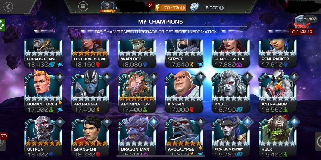 *15481 Prestige for Sale* Selling Marvel Contest of Champions (MCOC ...