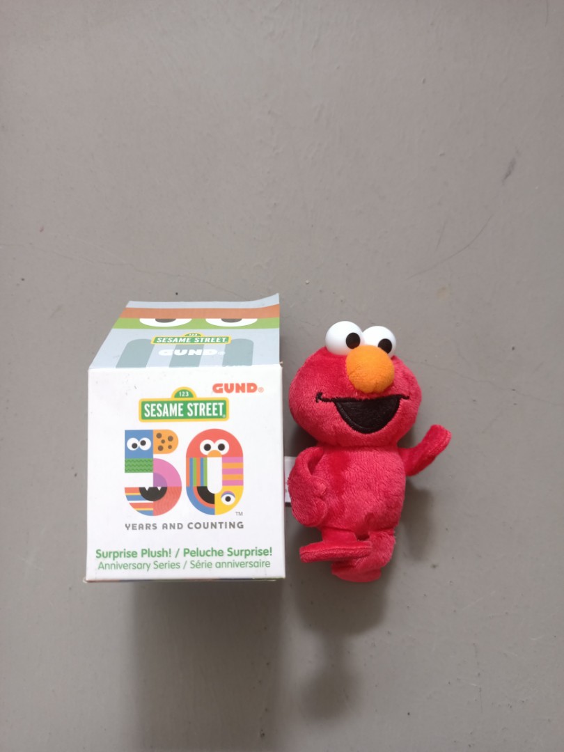 Sesame Street Gund Elmo small toy plushie (50th anniversary series ...