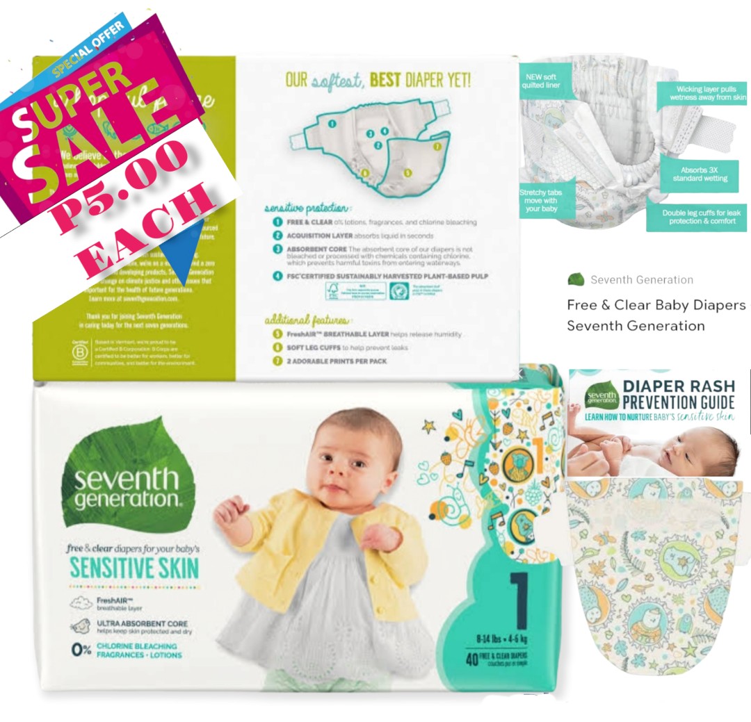 Seventh Generation Diapers, Babies & Kids, Bathing & Changing, Diapers ...
