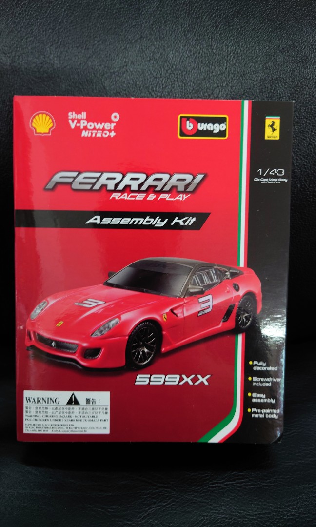 Shell V-Power Nitro+ Ferrari Assembly Kit 599XX, 興趣及遊戲, 玩具 & 遊戲類 ...