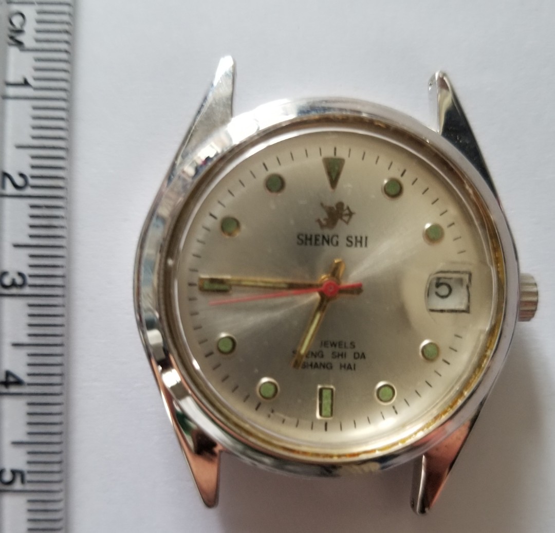 SHENG SHI mechanical windup watch with date indicator, 男裝, 手錶及配件, 手錶 ...