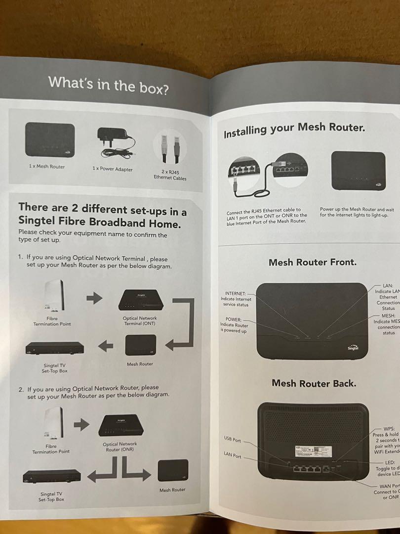 SingTel Mesh Router, Computers & Tech, Parts & Accessories, Networking ...