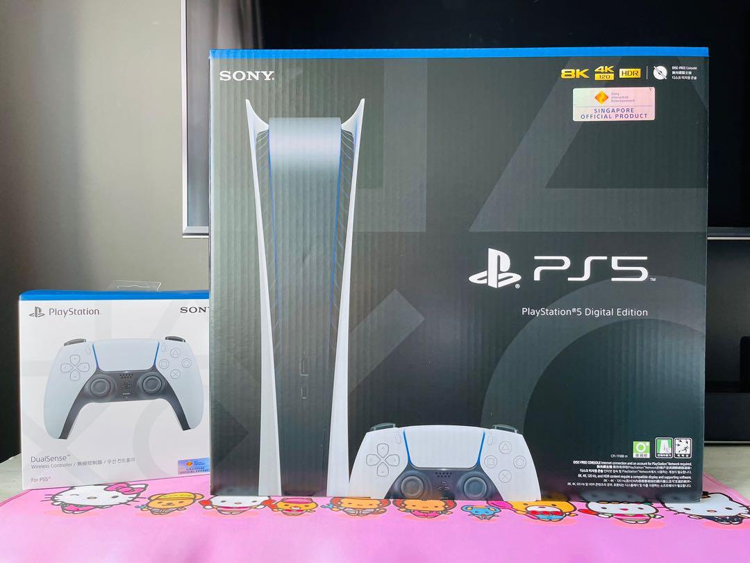 Sony PS5 Digital! With Dual Sense Wireless Controller, Video Gaming ...