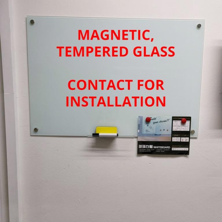 Tempered Glass Whiteboard | Marker Magnetic Writing White Board ...