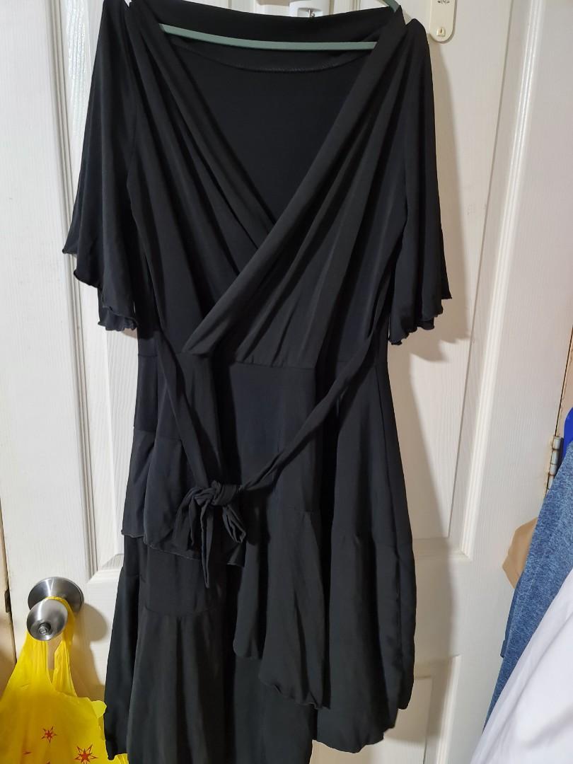 Tier bottom dress with kimono neckline, Women's Fashion, Dresses & Sets ...