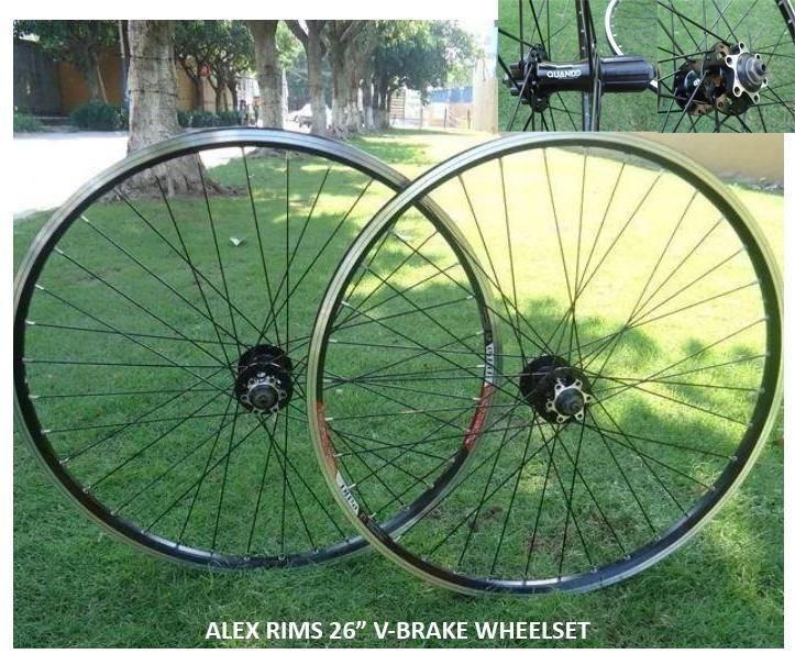 V-BRAKE 26inch ALEX RIMS WHEELSET, Sports Equipment, Bicycles & Parts ...